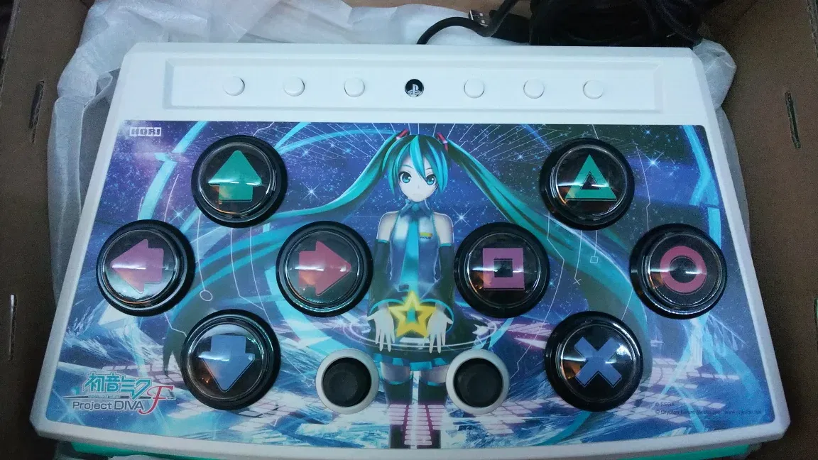 Hori PlayStation 3 Project Diva Black Hatsune Miku Mini Controller ...