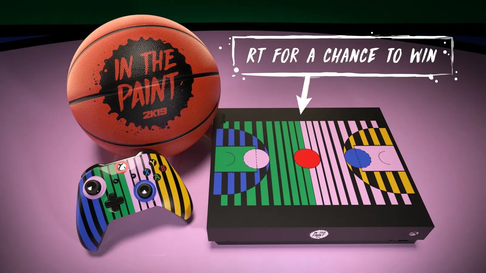 Microsoft Xbox One X Nba2K19 Courts Stripes Console - Consolevariations