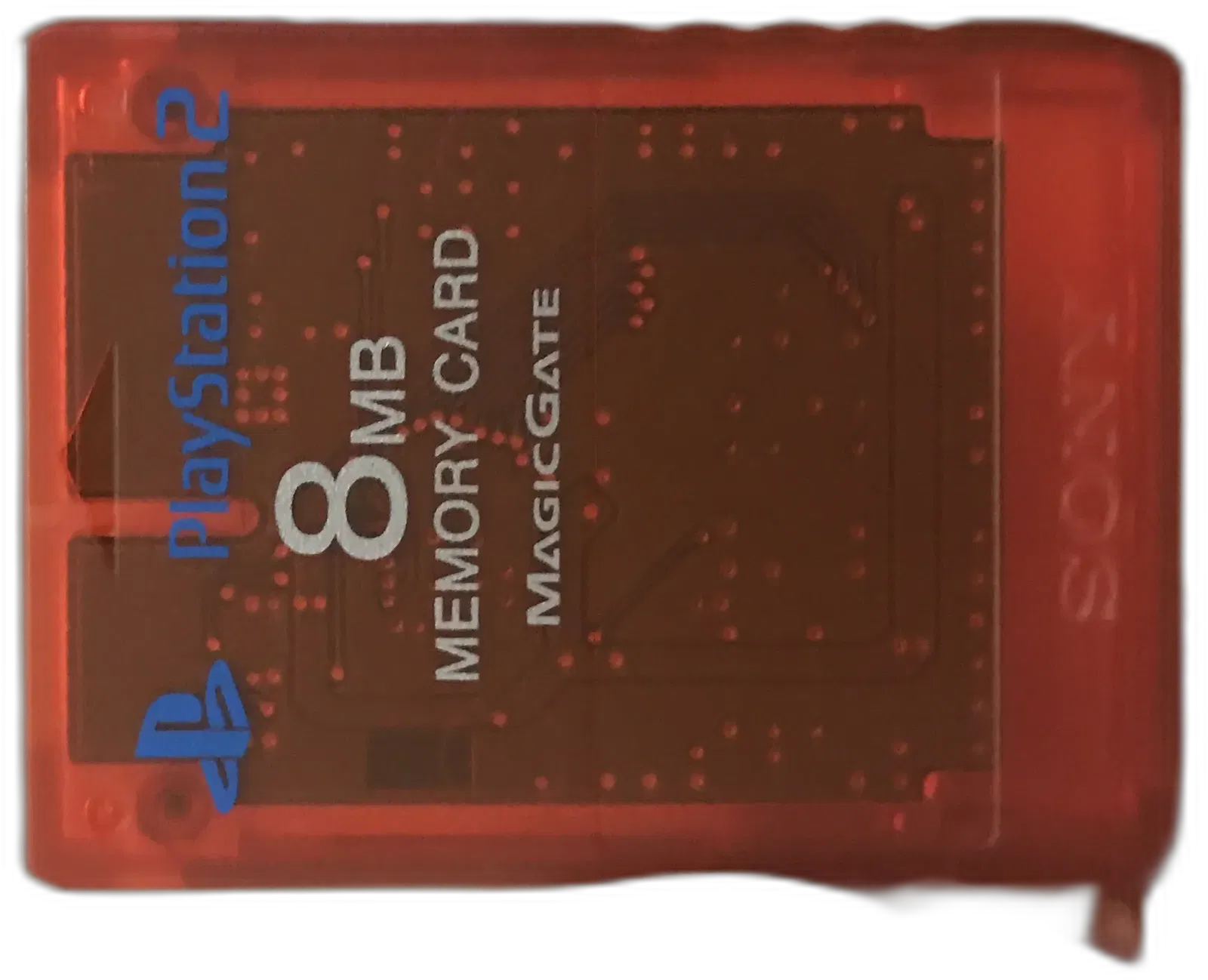 Sony PlayStation 2 Clear / Red Memory Card [NA] - Consolevariations