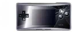 Nintendo Game Boy Micro Broken Screen Faceplate - Consolevariations