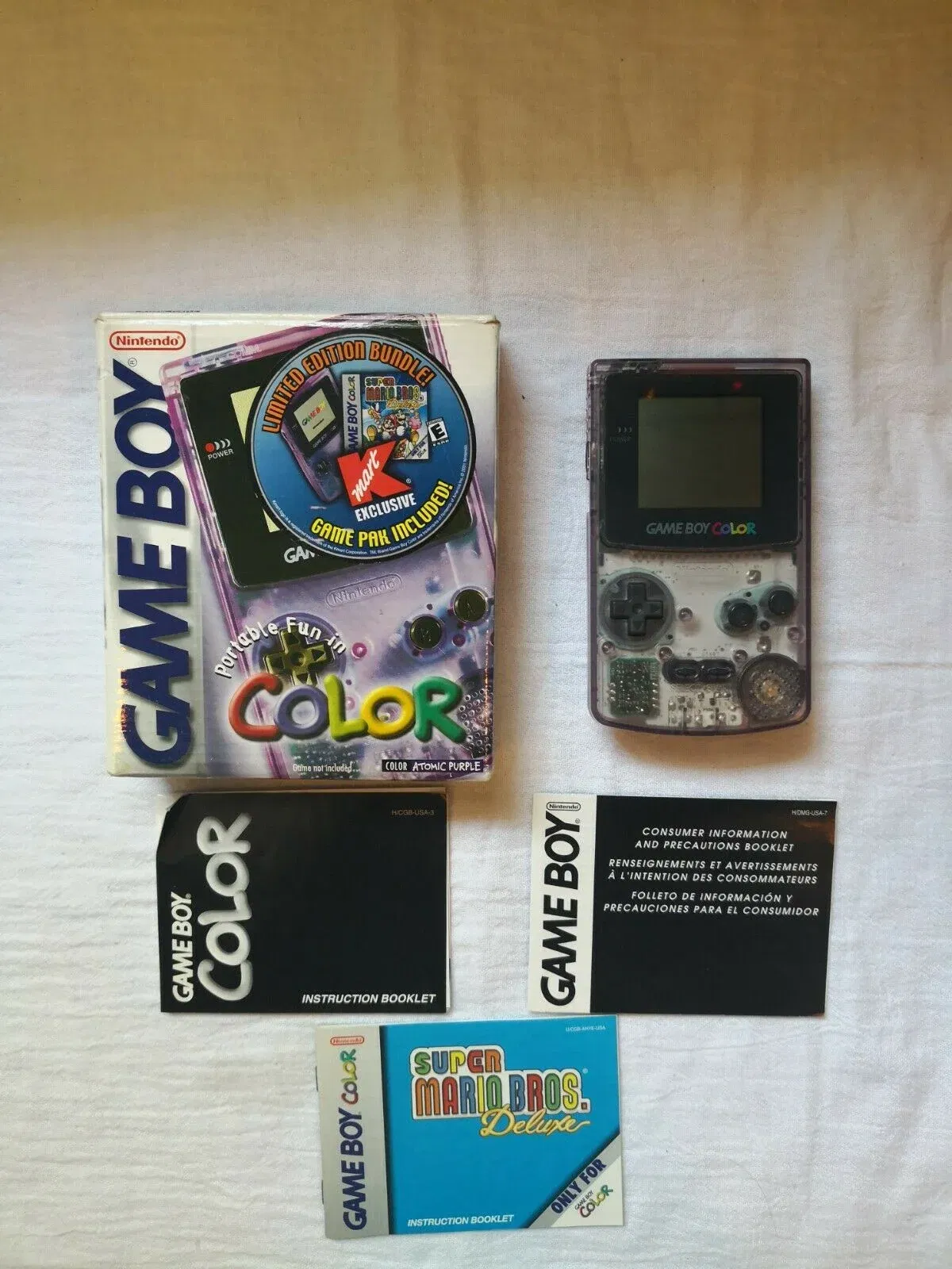 Nintendo Game Boy Color Super Mario Bros. Deluxe Bundle - Consolevariations