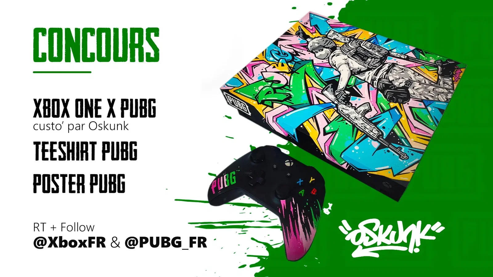 Microsoft Xbox One X PUBG Graffiti Console - Consolevariations