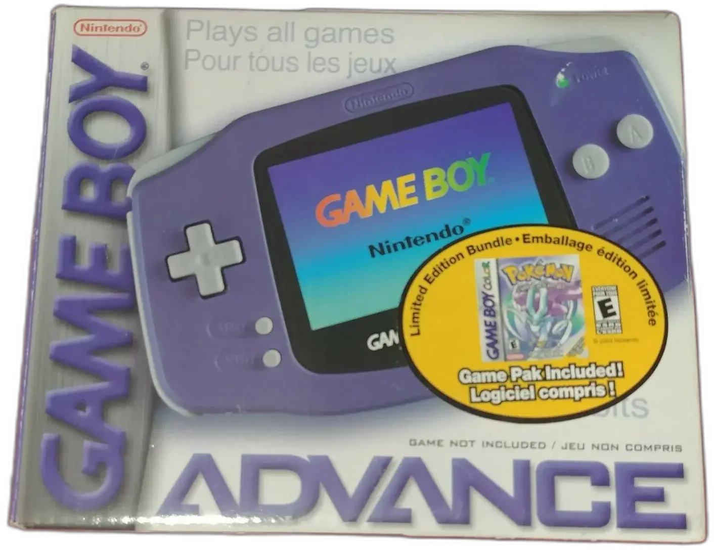 Nintendo Game Boy Advance Indigo Pokemon Crystal Bundle [CA ...