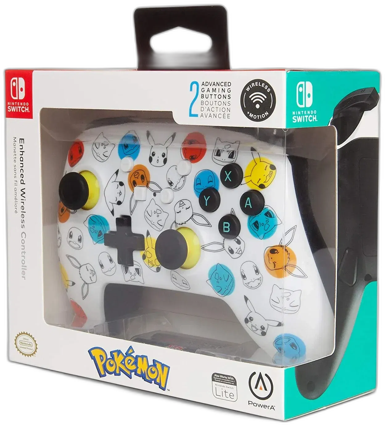 Power A Switch Pokemon Starter Faces Enhanced Wireless Controller ...