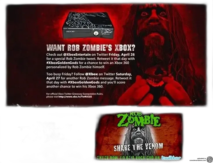 Microsoft Xbox 360 Rob Zombie Console - Consolevariations