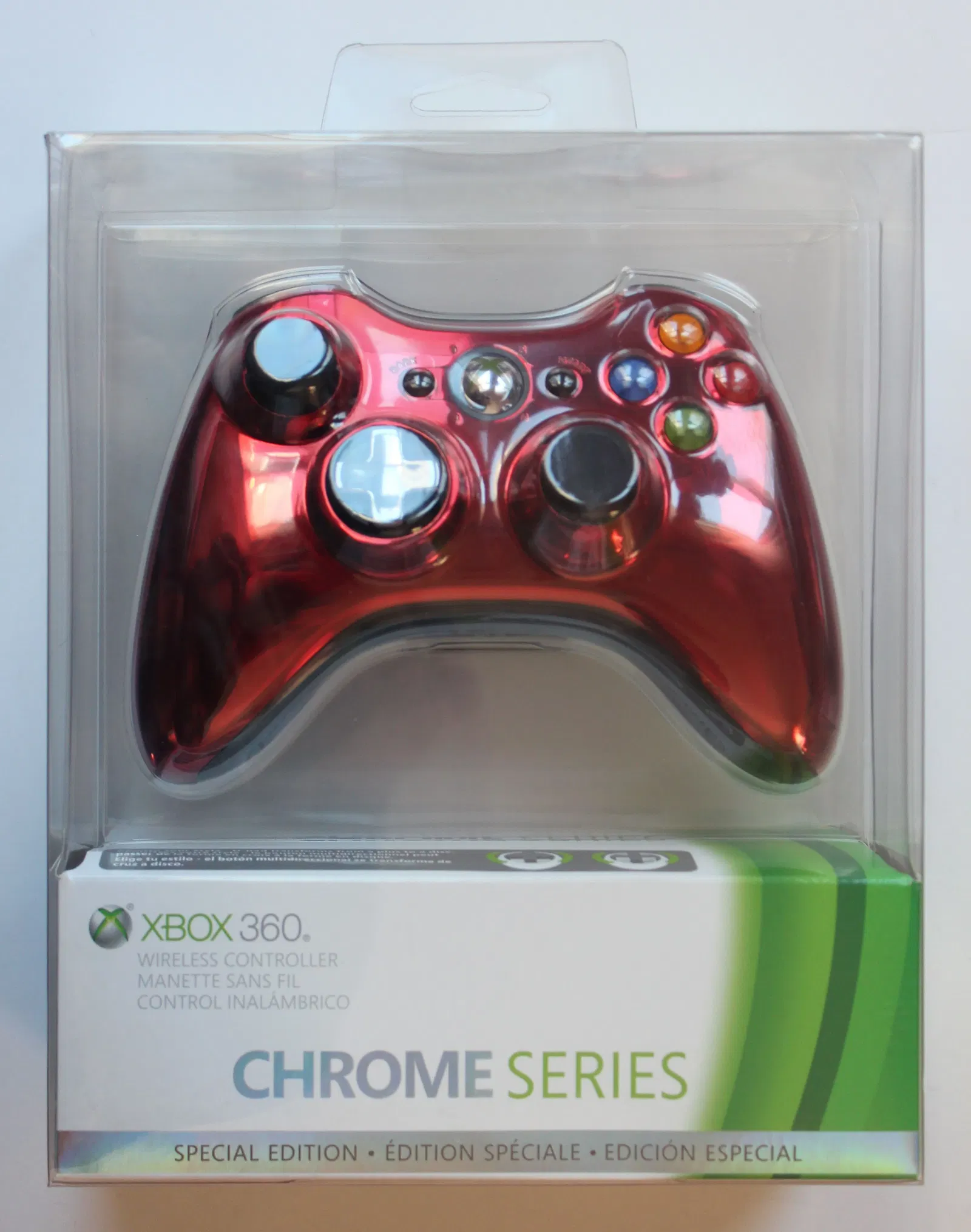Microsoft Xbox 360 Chrome Series Red Controller - Consolevariations