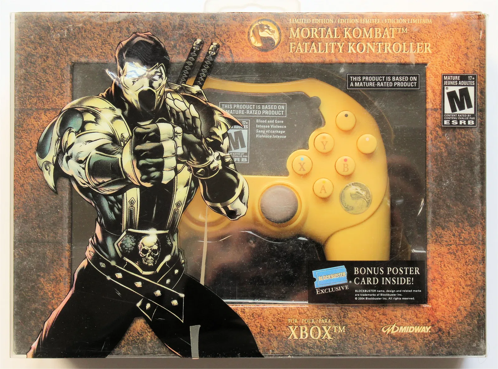 Midway Xbox Mortal Kombat Scorpion Fatality Kontroller - Consolevariations