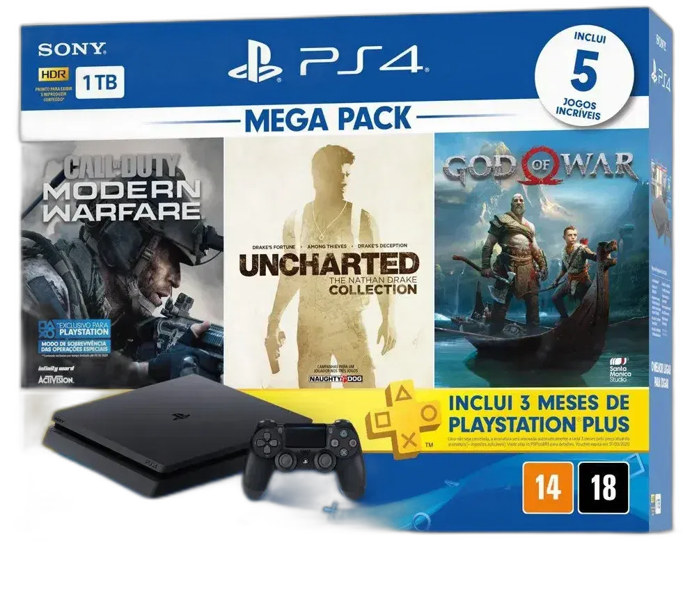 Sony PlayStation 4 Slim Mega Pack V7 Bundle - Consolevariations