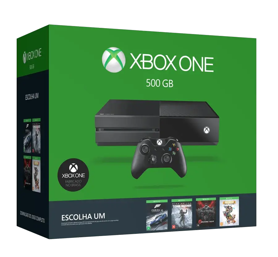 Microsoft Xbox One 500GB Escolha Um Forza, Tomb Raider, Gears of War ...