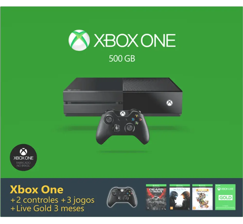 Microsoft Xbox One 2 Controllers + Gears of War, Halo and Rare Replay ...