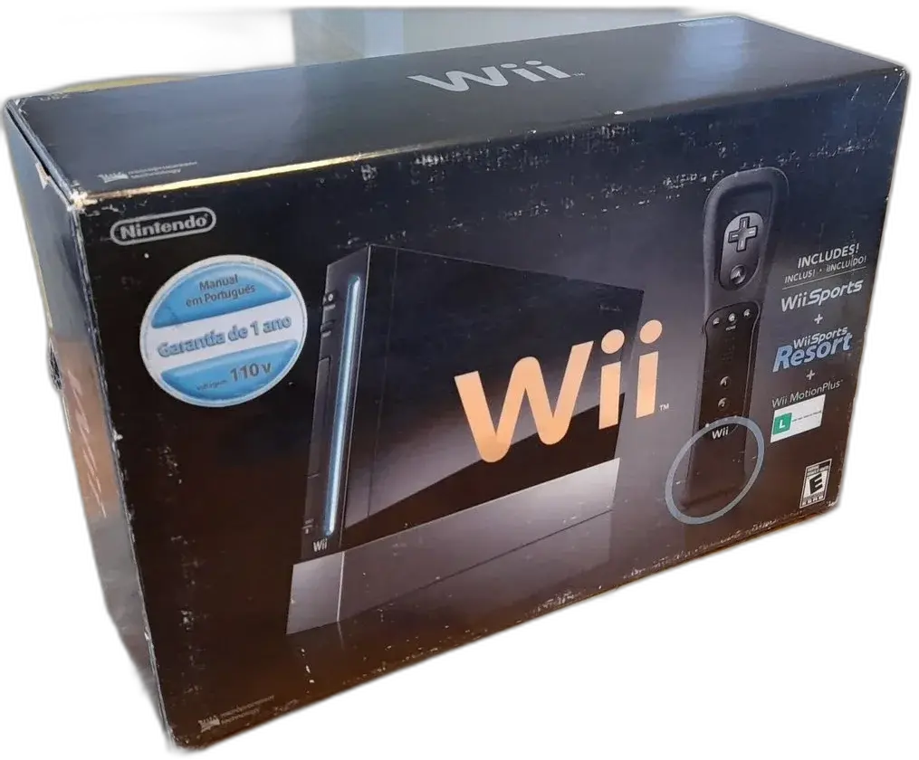 Nintendo Wii Wii Sports + Wii Sports Resort + Wii Motion Plus Black ...