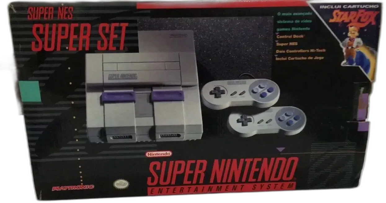 SNES Super Set Star Fox Bundle Console [BR] - Consolevariations
