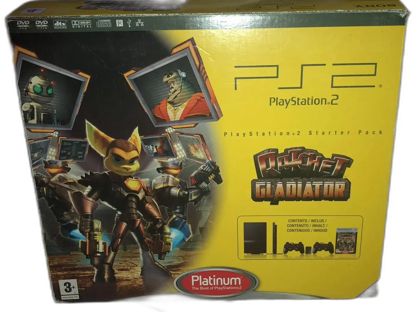 Sony PlayStation 2 Slim Ratchet Gladiator + Sly 3 Bundle ...