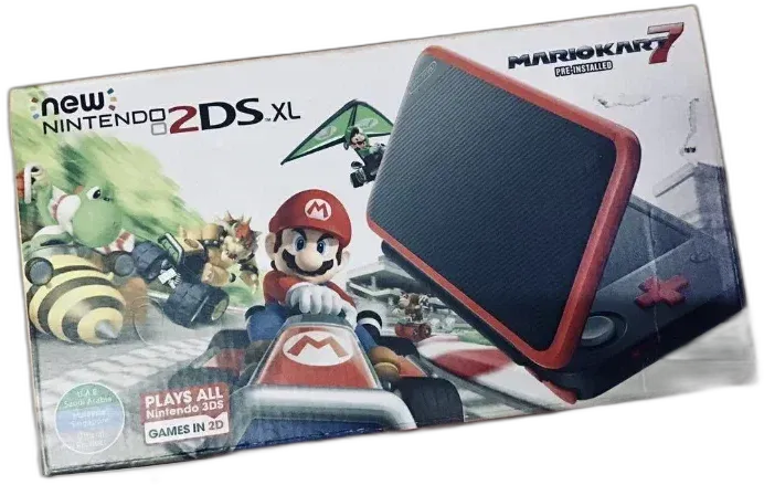 New Nintendo 2DS XL Mario Kart 7 Green/Black Bundle - Consolevariations