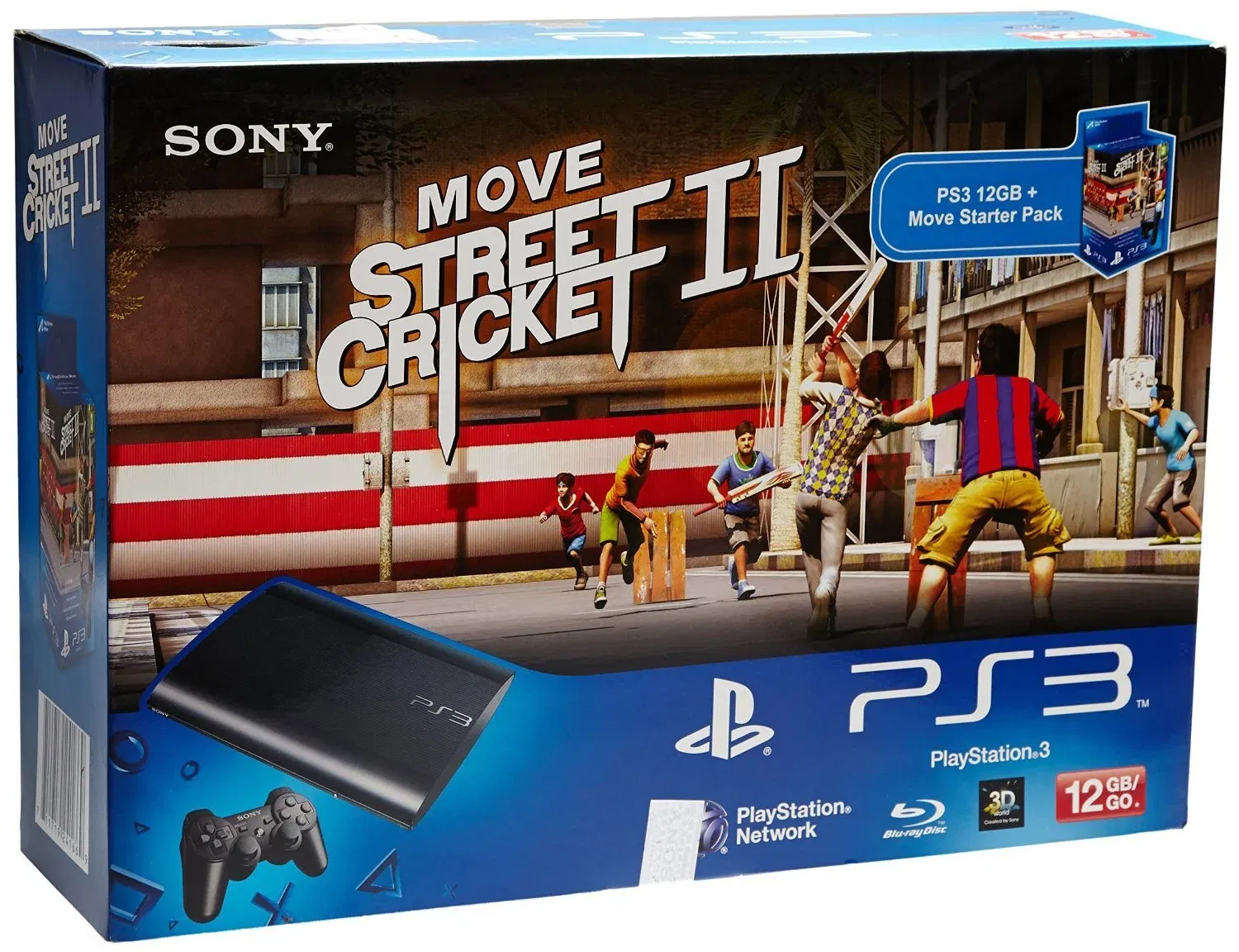 Sony PlayStation 3 Super Slim Move Street Cricket II Bundle - Consolevariations