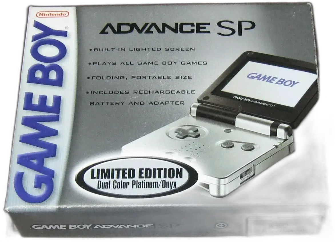 Nintendo Game Boy Advance SP Platinum/Onyx Console [EU] - Consolevariations
