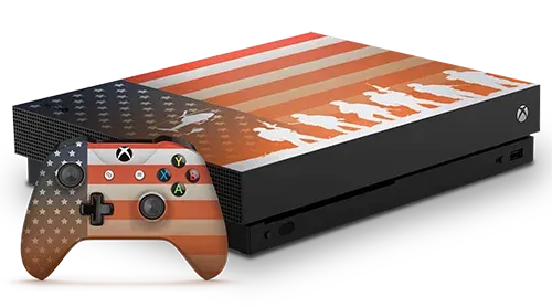 Microsoft Xbox One X Call of Duty Veterans American Flag Console ...