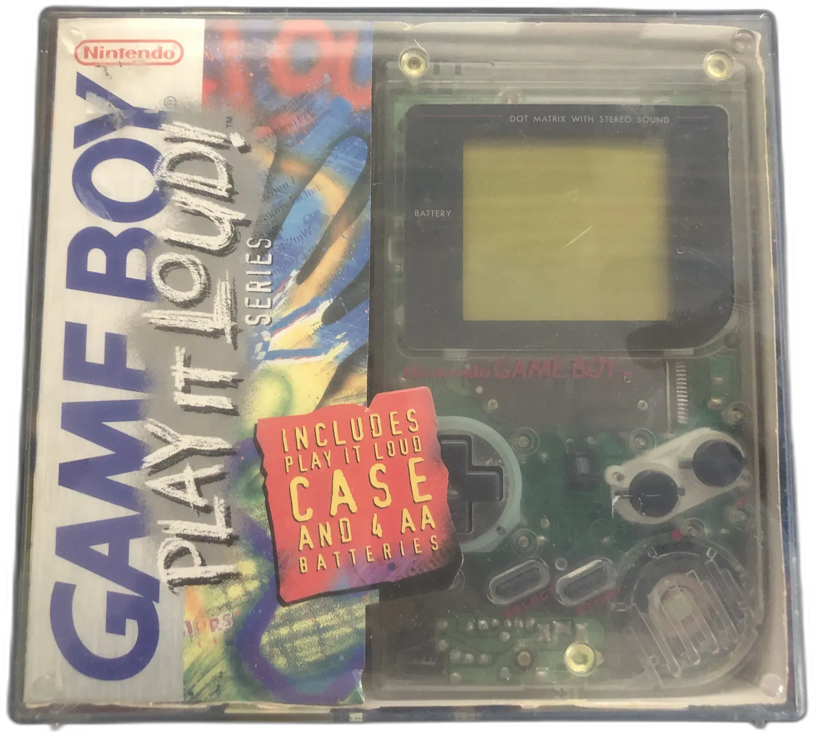 Nintendo Game Boy Play It Loud Crystal Case Clear Console ...