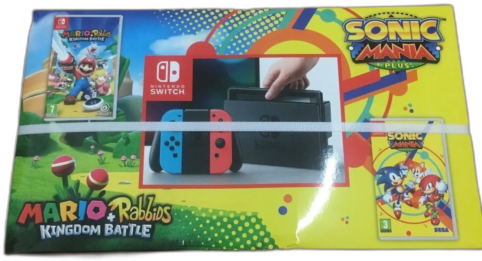 Nintendo Switch Mario Rabbids Kingdom Battle + Sonic Mania Plus Bundle ...