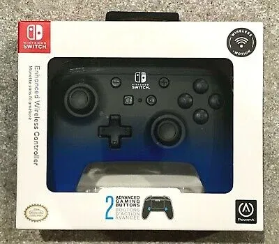 Power A Switch Blue & Black Enhanced Wireless Controller ...
