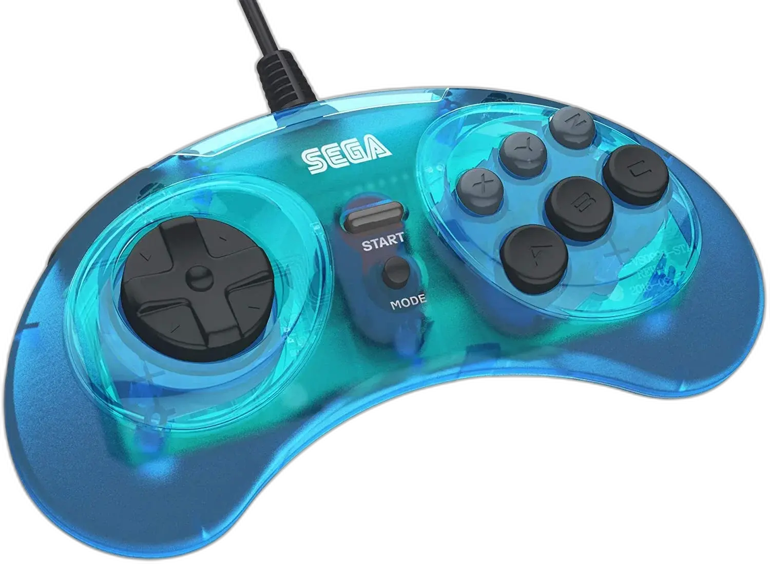 Sega Genesis Mini 6 Button Blue Controller [NA] - Consolevariations